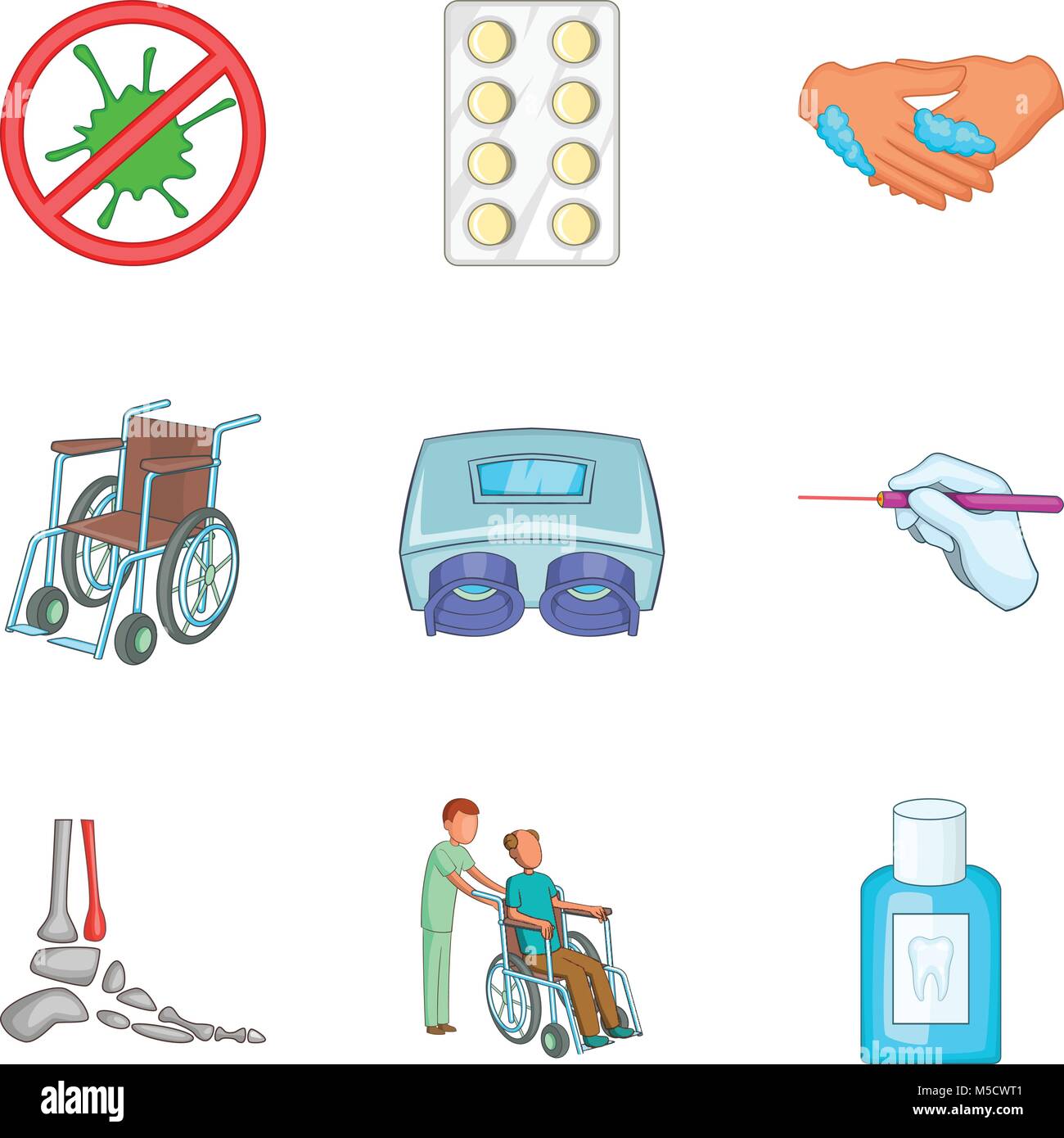 Outpatient icons set, cartoon style Stock Vector Image & Art - Alamy