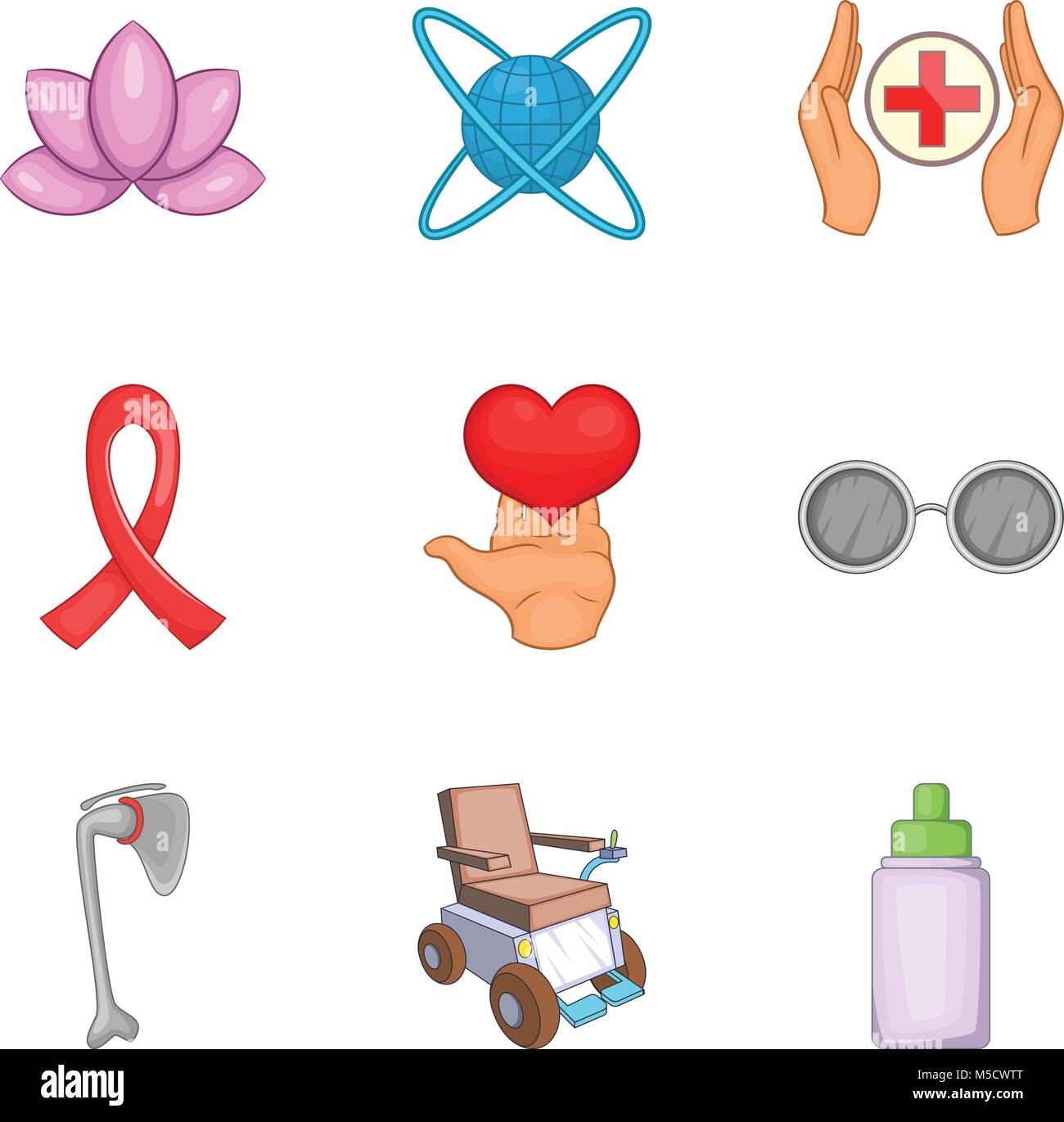 Circulation icons set, cartoon style Stock Vector Image & Art - Alamy