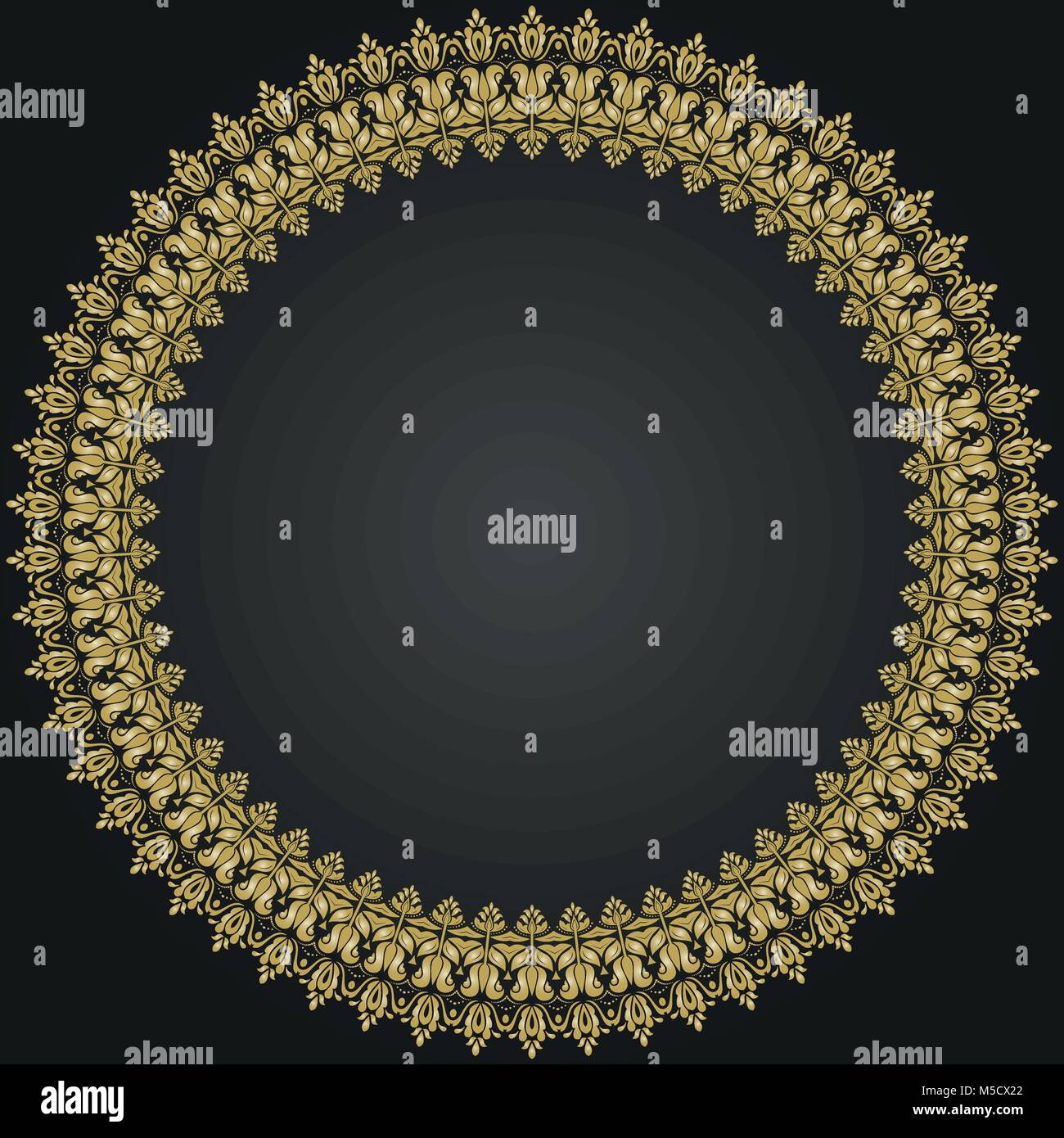 Floral Modern Vector Round Frame Stock Vector Image & Art - Alamy