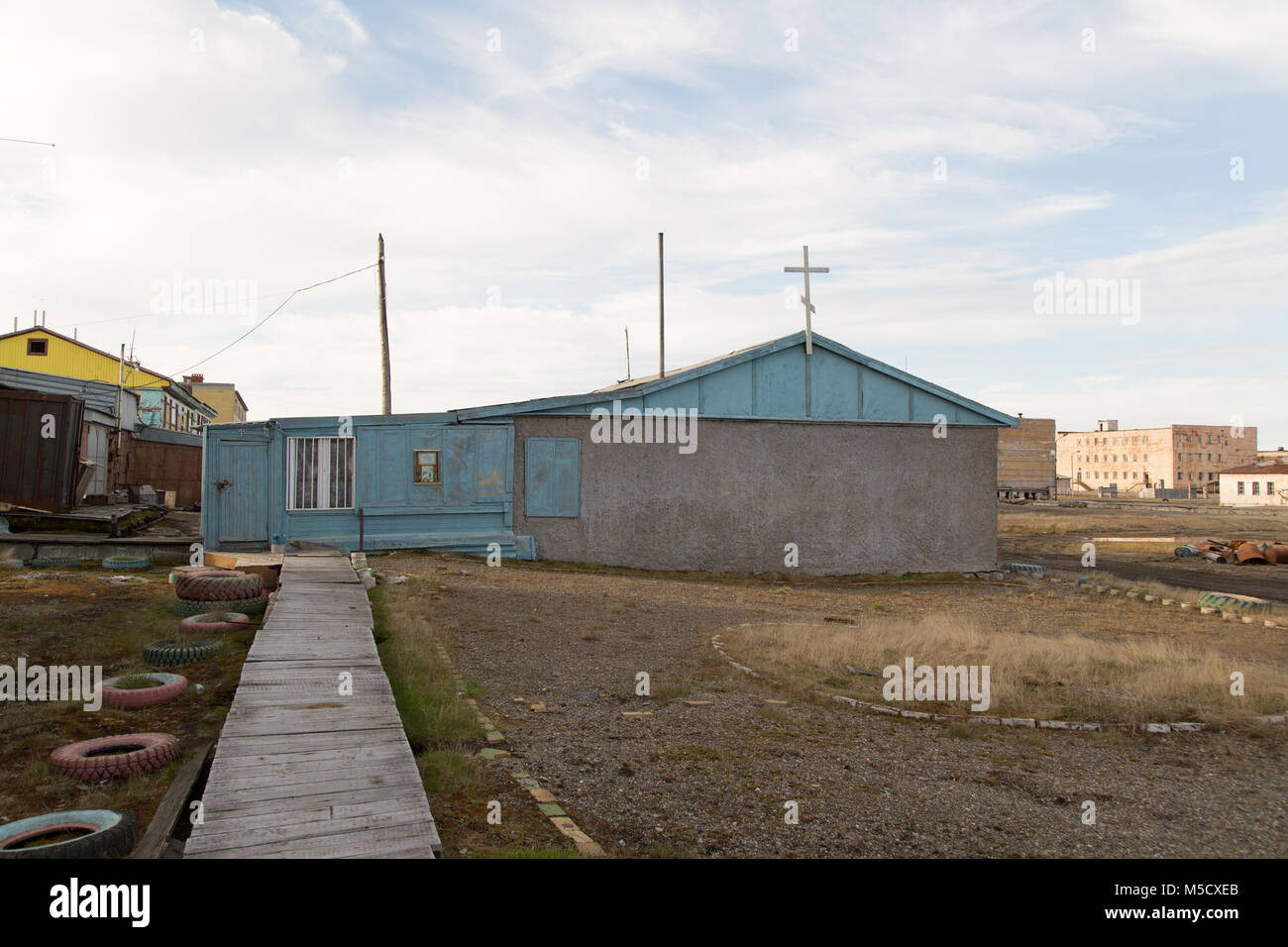 Shmidta, Chukotski region, Russia - Settlement Shmidta, July 5, 2017 ...