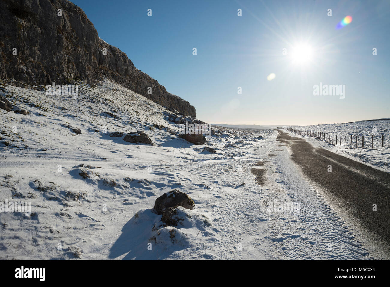 Snow scene Yorkshire Dales Stock Photo - Alamy
