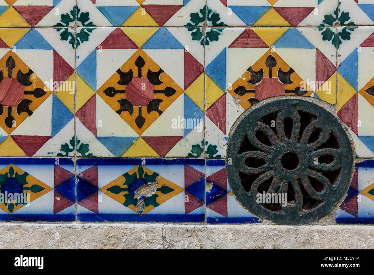 Azulejos, traditional ceramic tiles. Lisbon, Portugal Stock Photo - Alamy