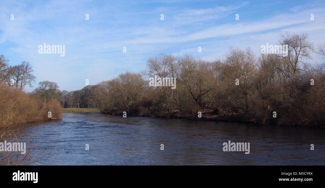 Beautiful river view with blue sky Stock Photo - Alamy