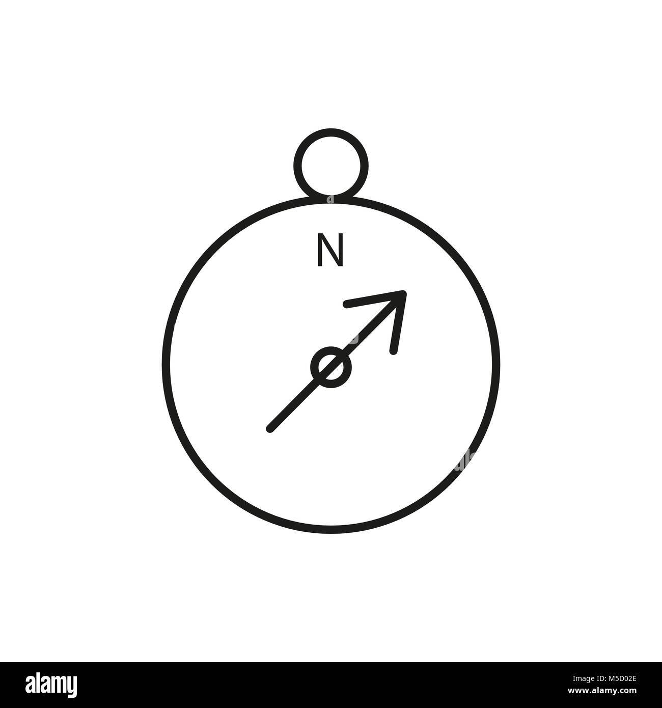 Compass Thin Line Icon Symbol Vector Illustration Graphic Design Stock ...