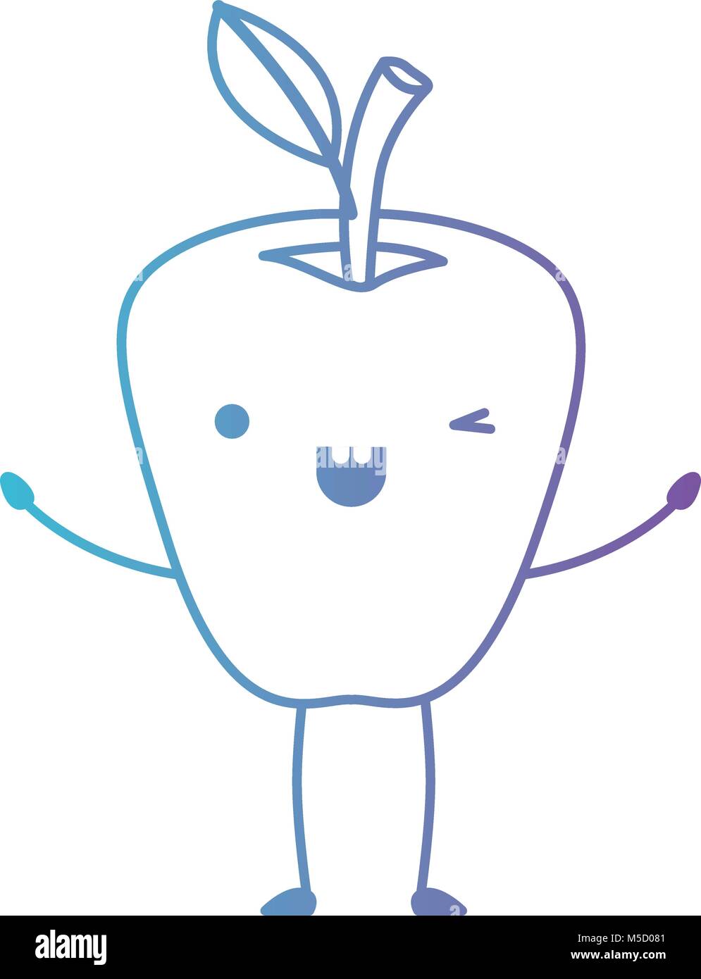 apple comic character fresh fruit icon Stock Vector Image & Art - Alamy