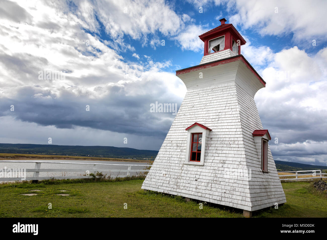 Anderson Hollow lighthouse by the Shepody River dam in Harvey, Bay of ...