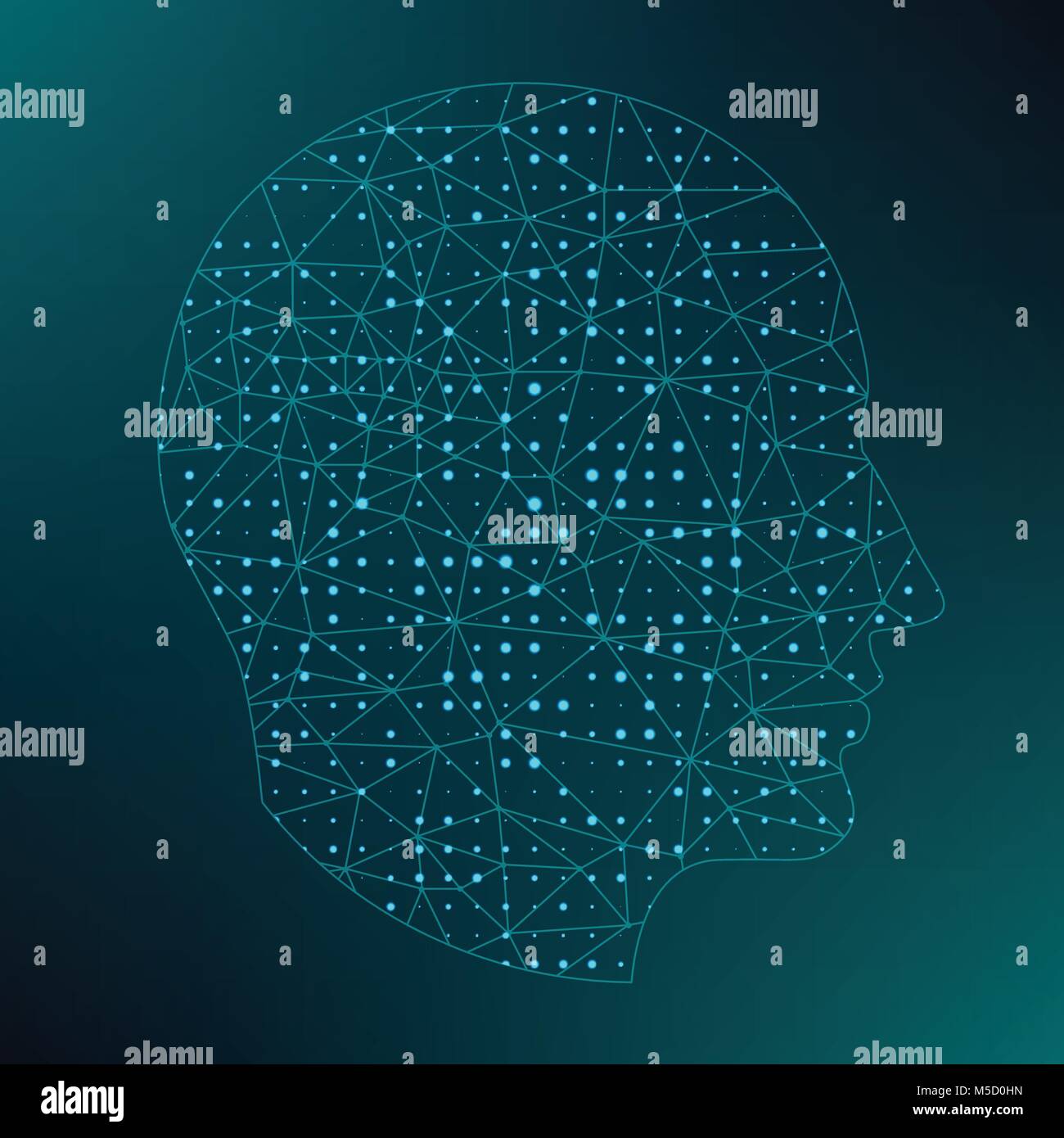 halftone human profile Stock Vector Image & Art - Alamy