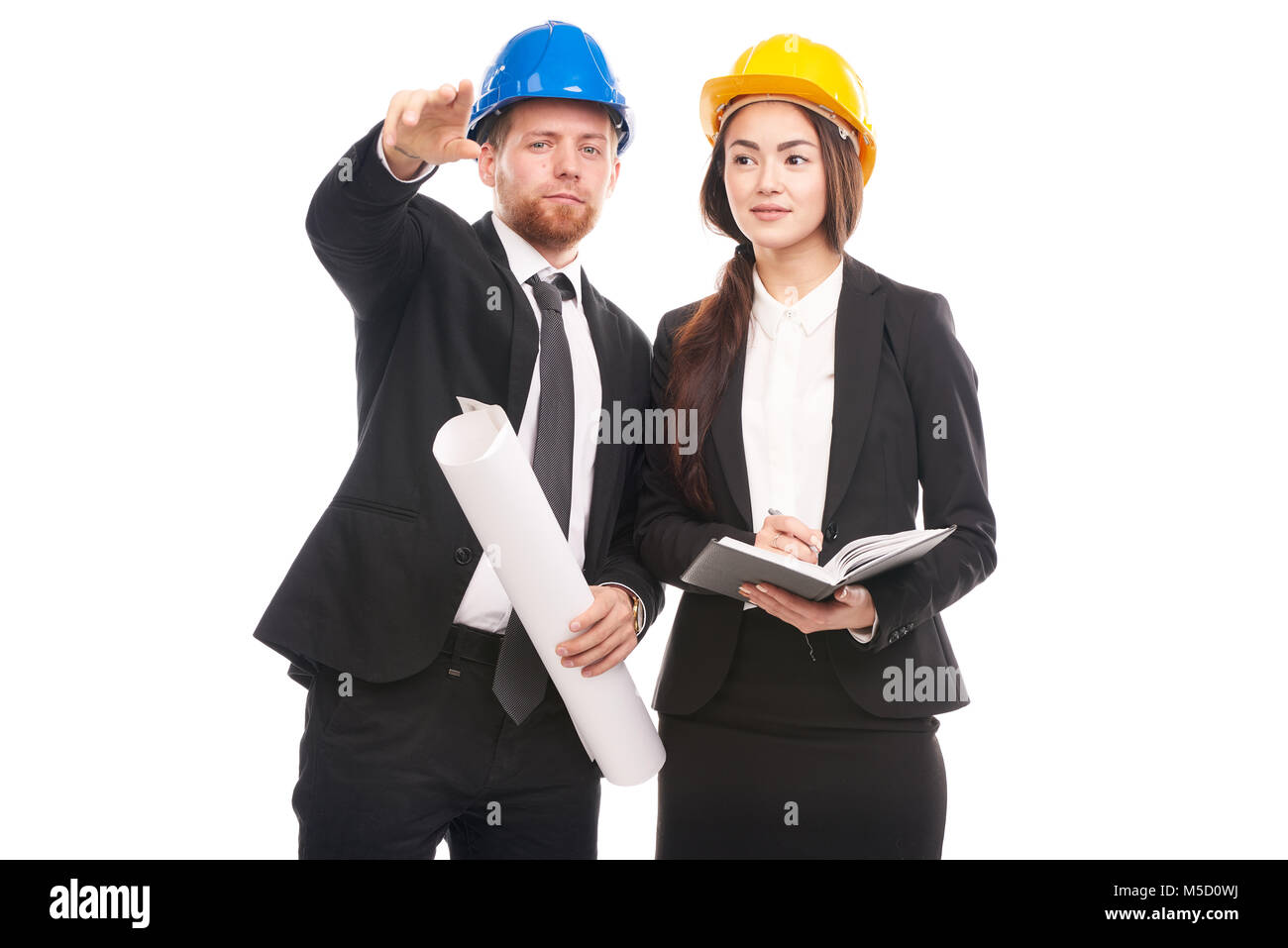 Couple of engineers Stock Photo - Alamy