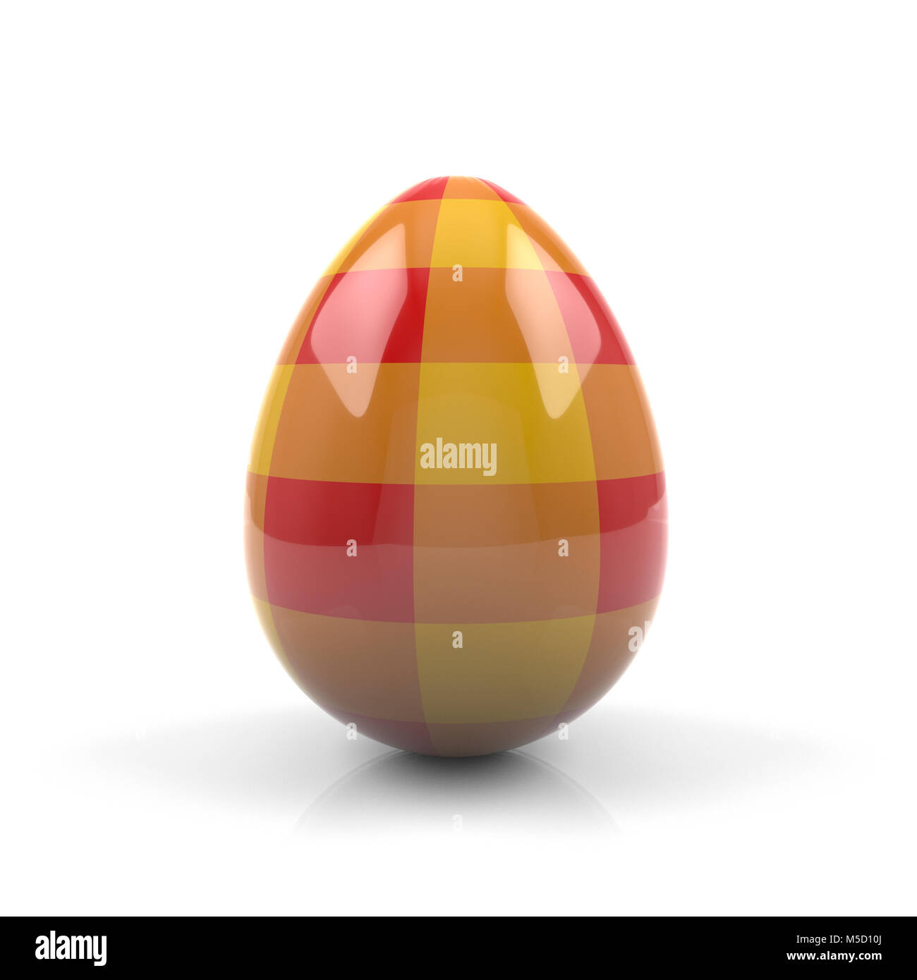 Colorful Easter egg isolated on white background - 3D rendering Stock ...