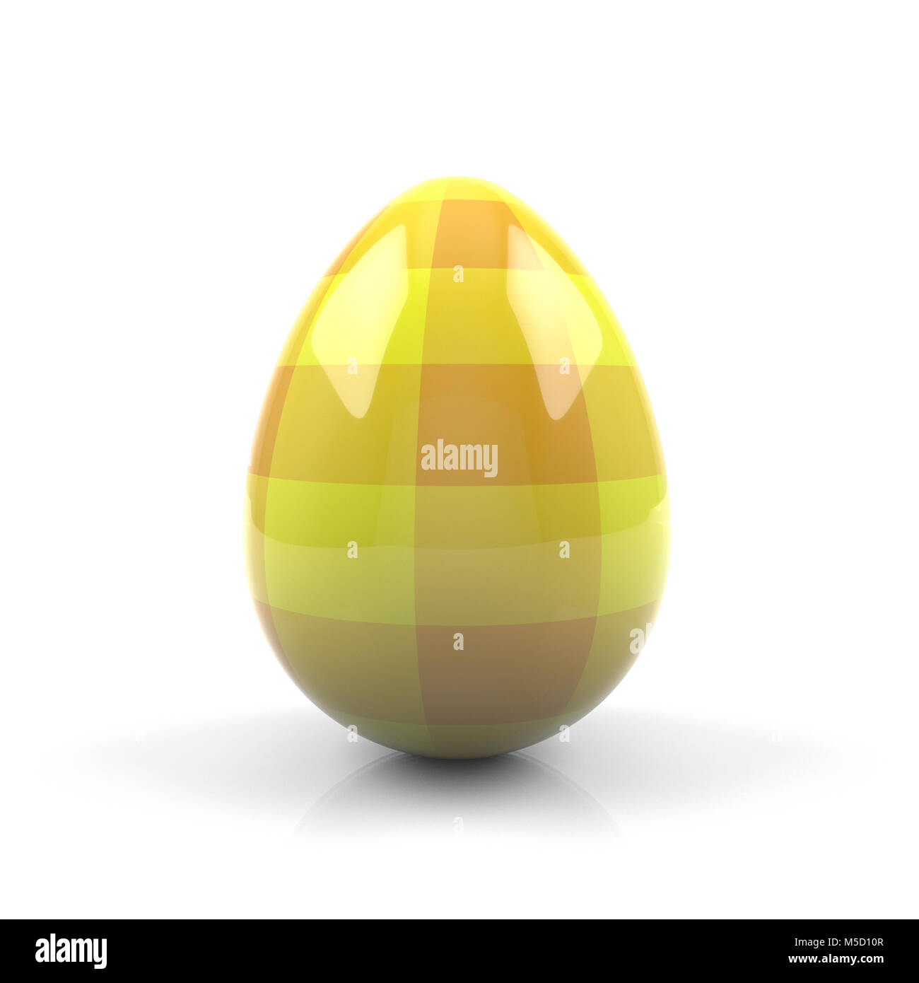 Colorful Easter egg isolated on white background - 3D rendering Stock ...