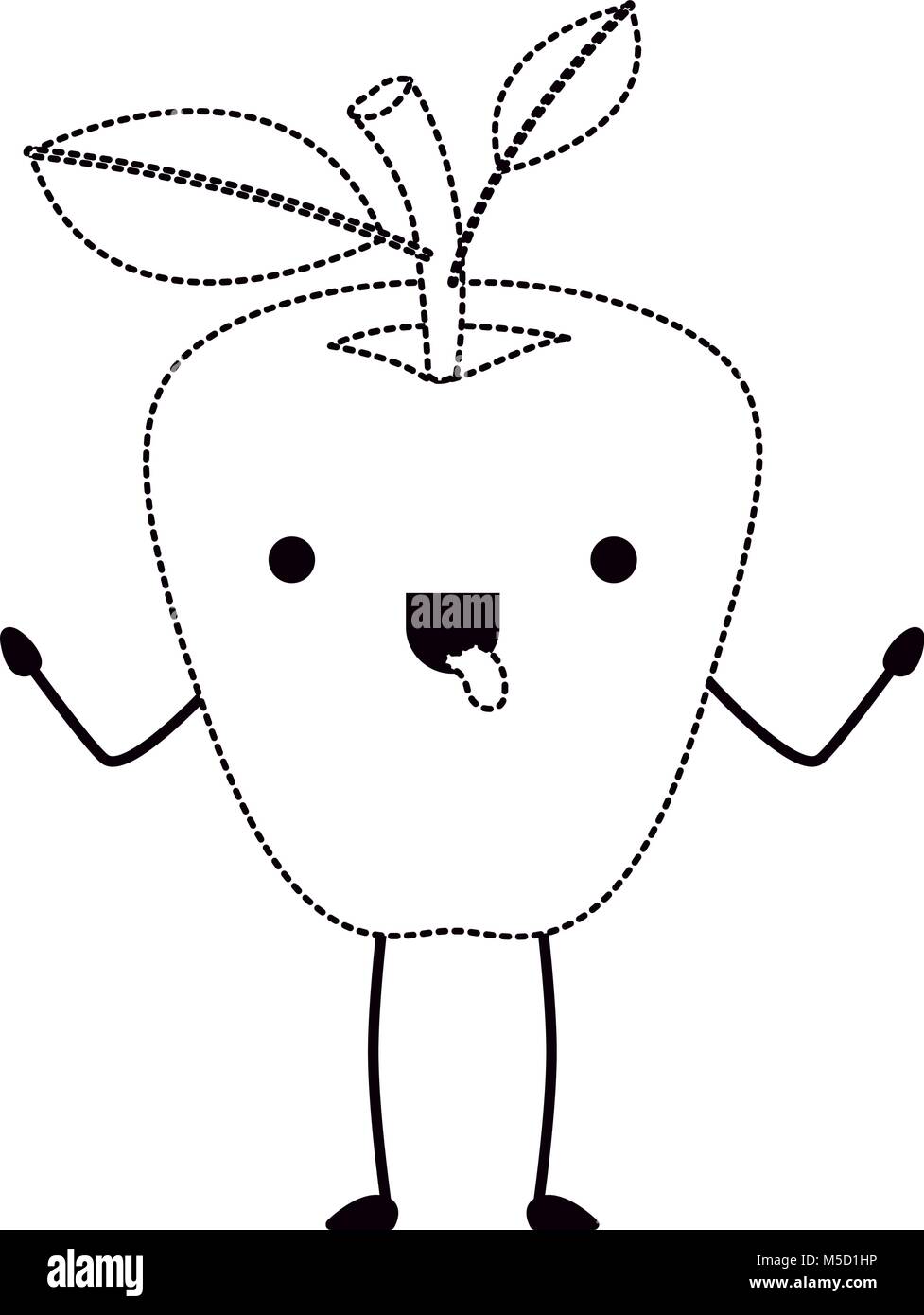 apple comic character fresh fruit icon Stock Vector Image & Art - Alamy