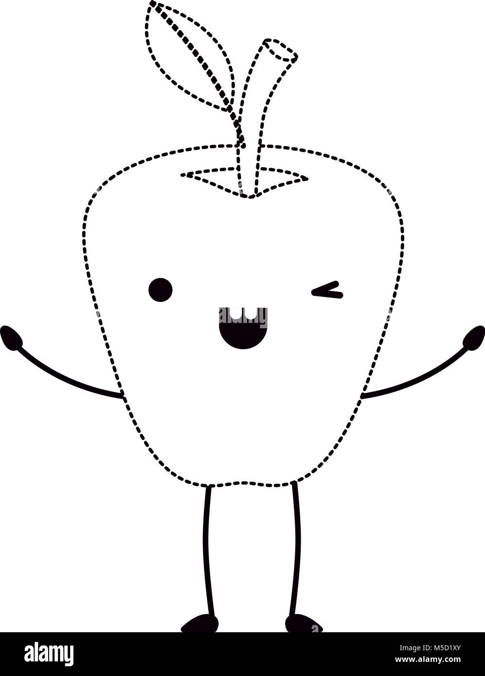 apple comic character fresh fruit icon Stock Vector Image & Art - Alamy