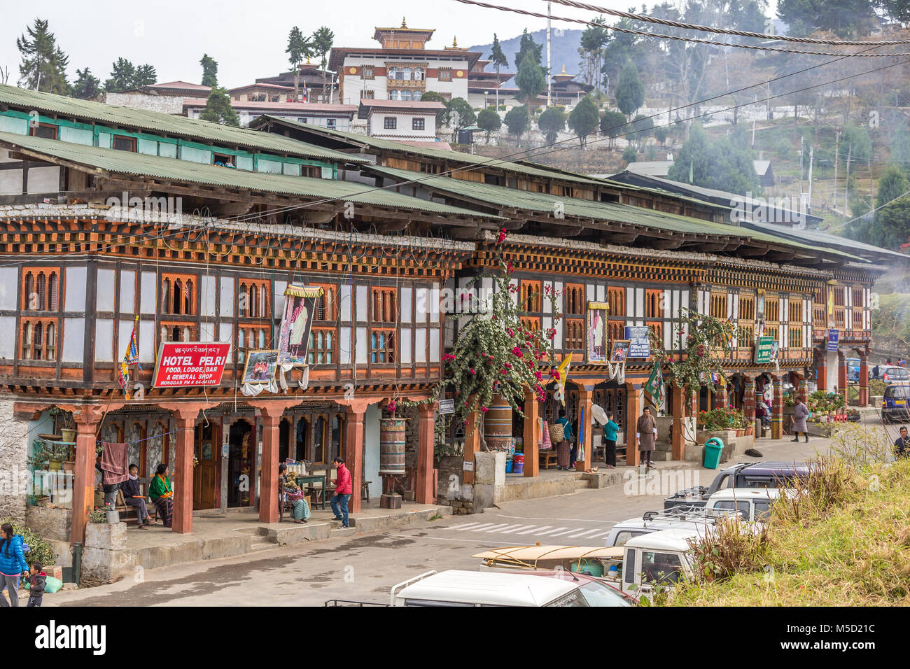 City center of Mongar in eastern part of Bhutan Stock Photo - Alamy