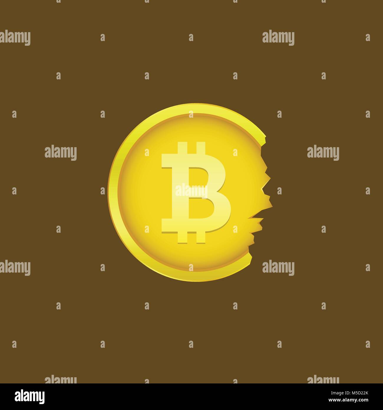 Bitcoin icon down arrow Stock Vector Images - Alamy