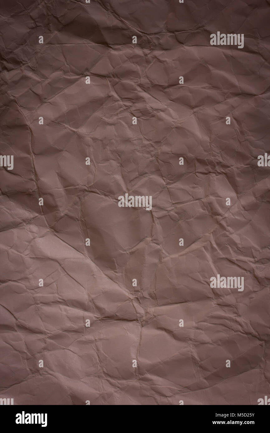 Brown crumpled paper background texture Stock Photo - Alamy