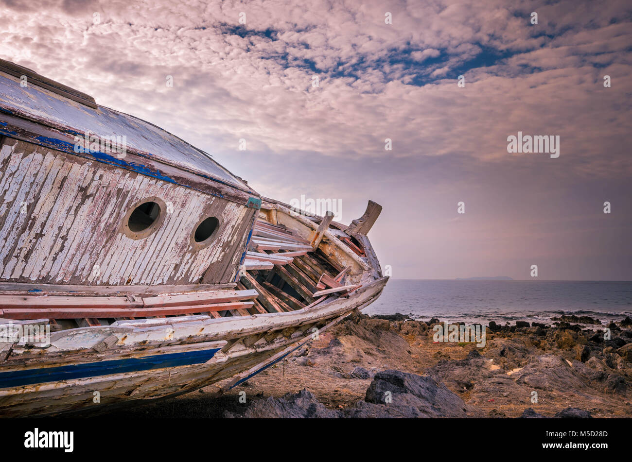 Shipwreck beach wooden ocean hi-res stock photography and images - Alamy