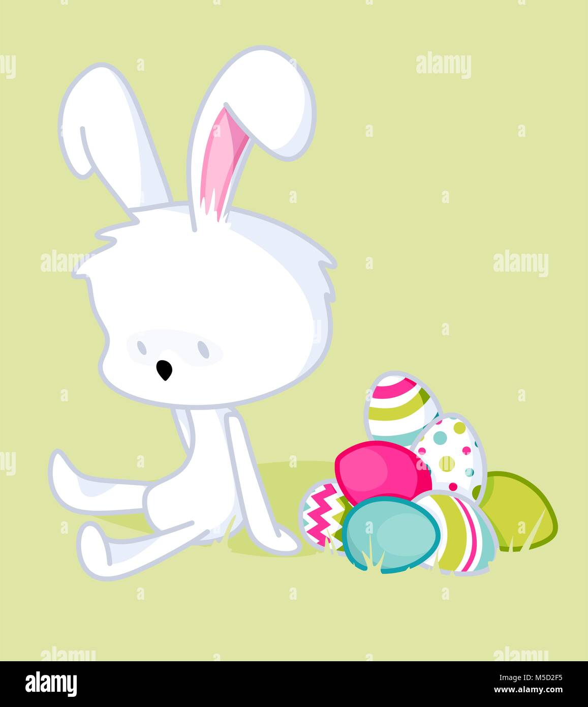 Easter Rabbit Vector Illustration Cute animal Bunny Clip art Stock ...
