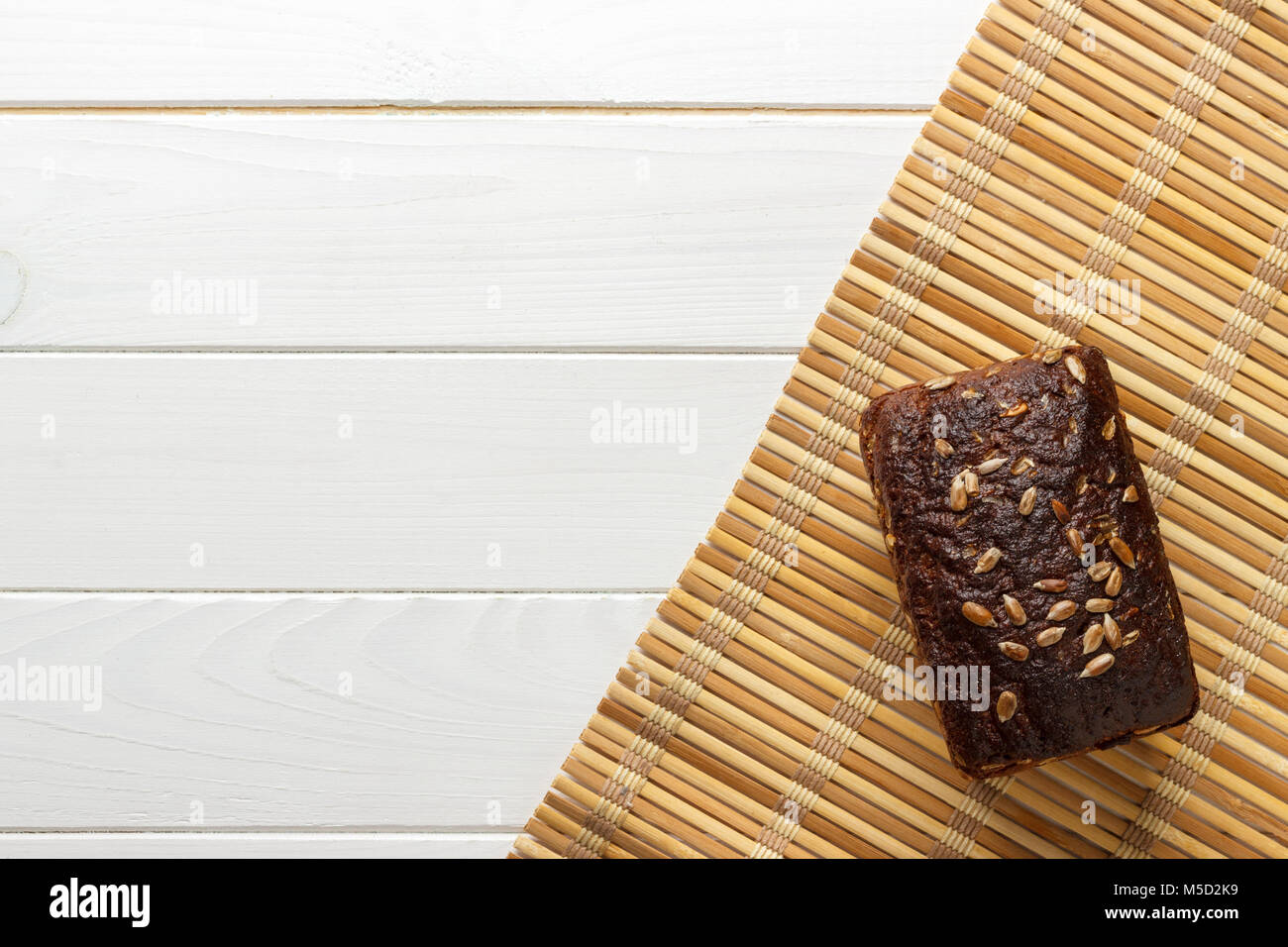 Traditional rye bread with seeds, baked in brick oven. Healthy and full ...