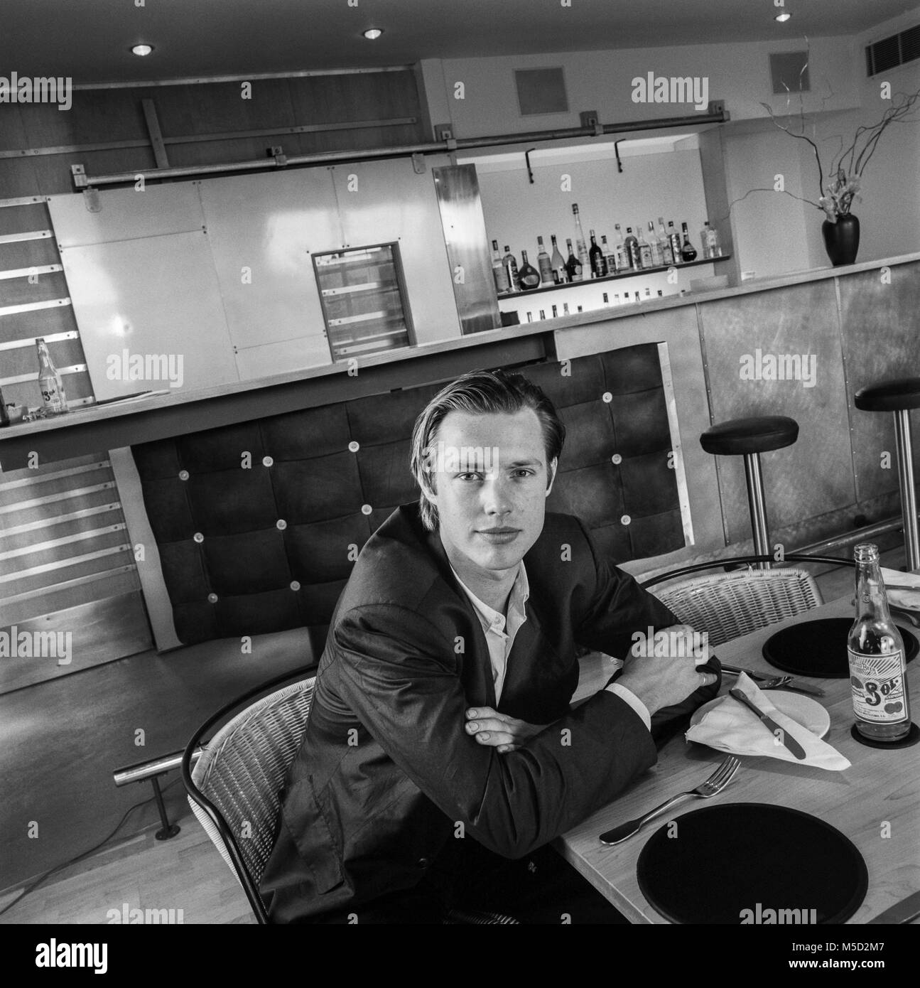 Tom Conran, in Bibendum restaurant, Michelin House, London, archival ...