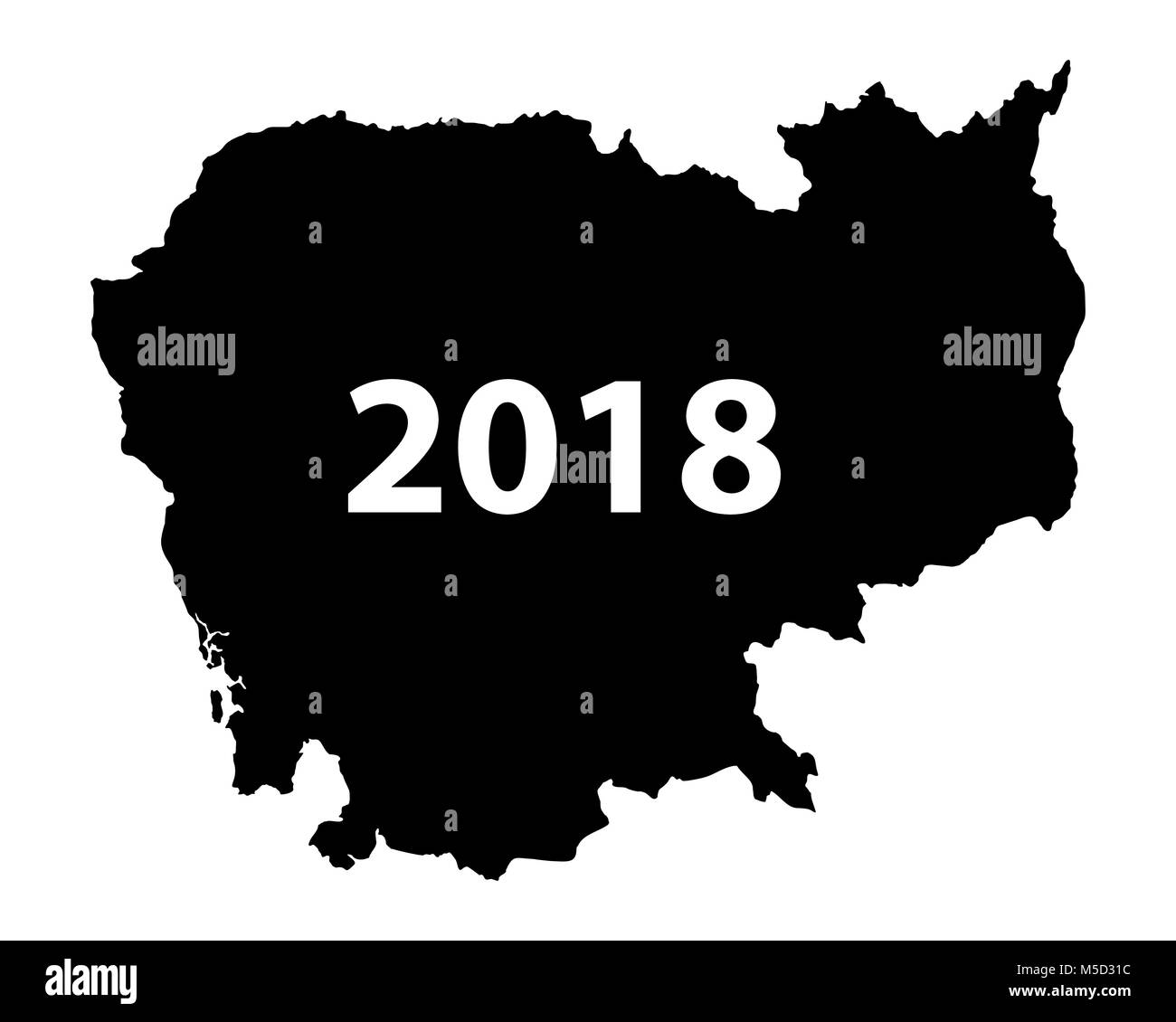 Map of Cambodia 2018 Stock Photo - Alamy