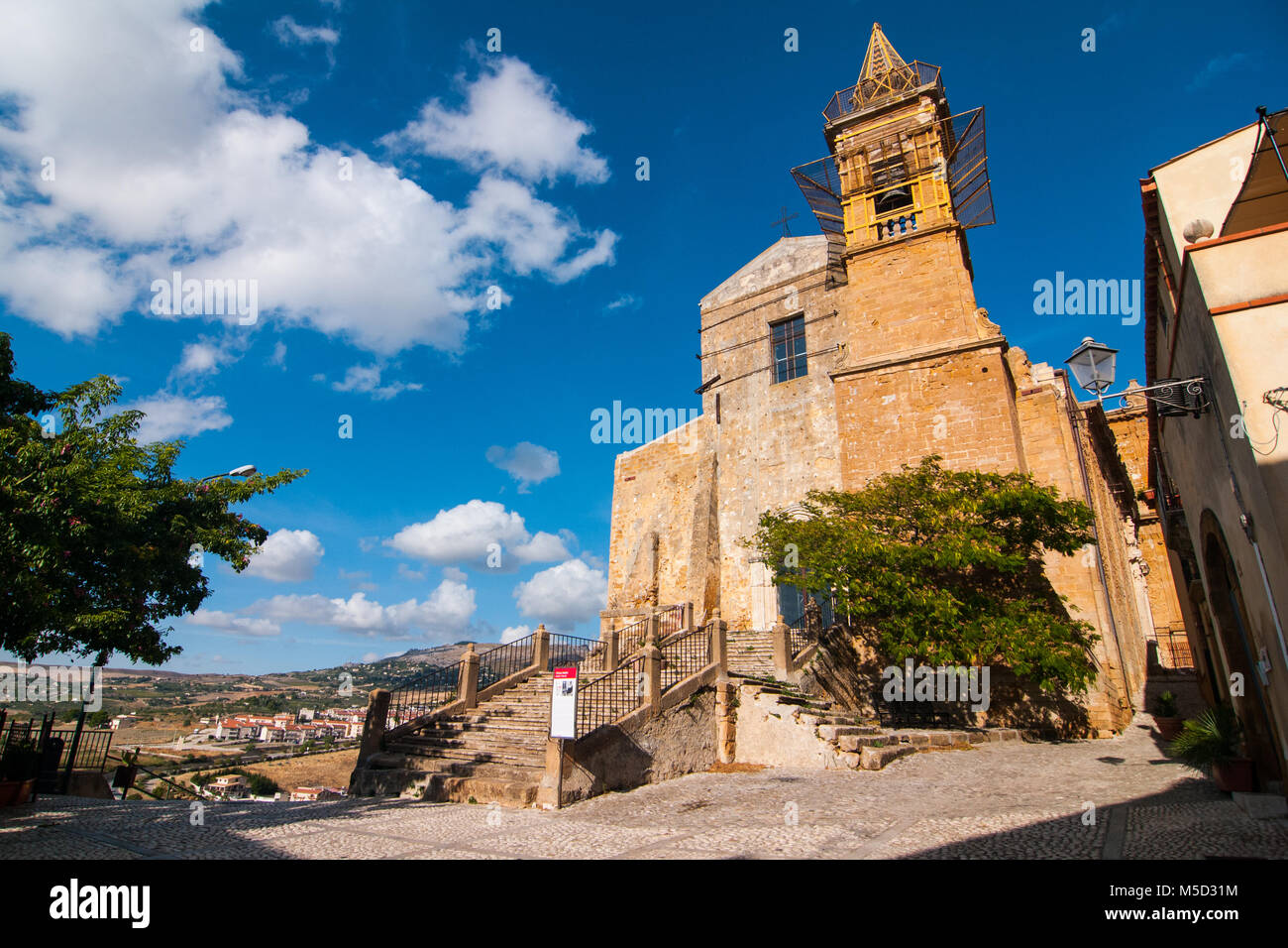 A view of the village of Sambuca di Sicilia, Italy. Sambuca di Sicilia ...