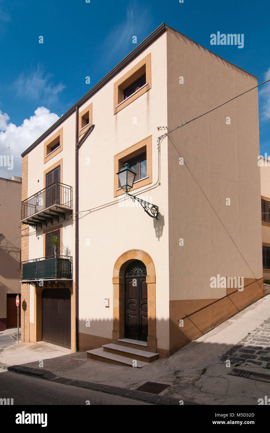 A house of the village of Sambuca di Sicilia, Italy. Sambuca di Sicilia ...