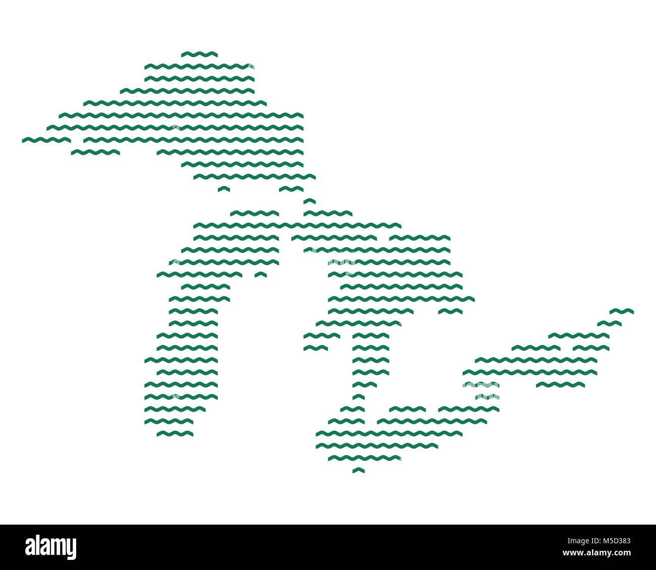 Map of lake huron Cut Out Stock Images & Pictures - Alamy