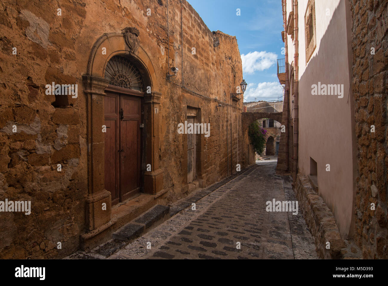 A view of the village of Sambuca di Sicilia, Italy. Sambuca di Sicilia ...
