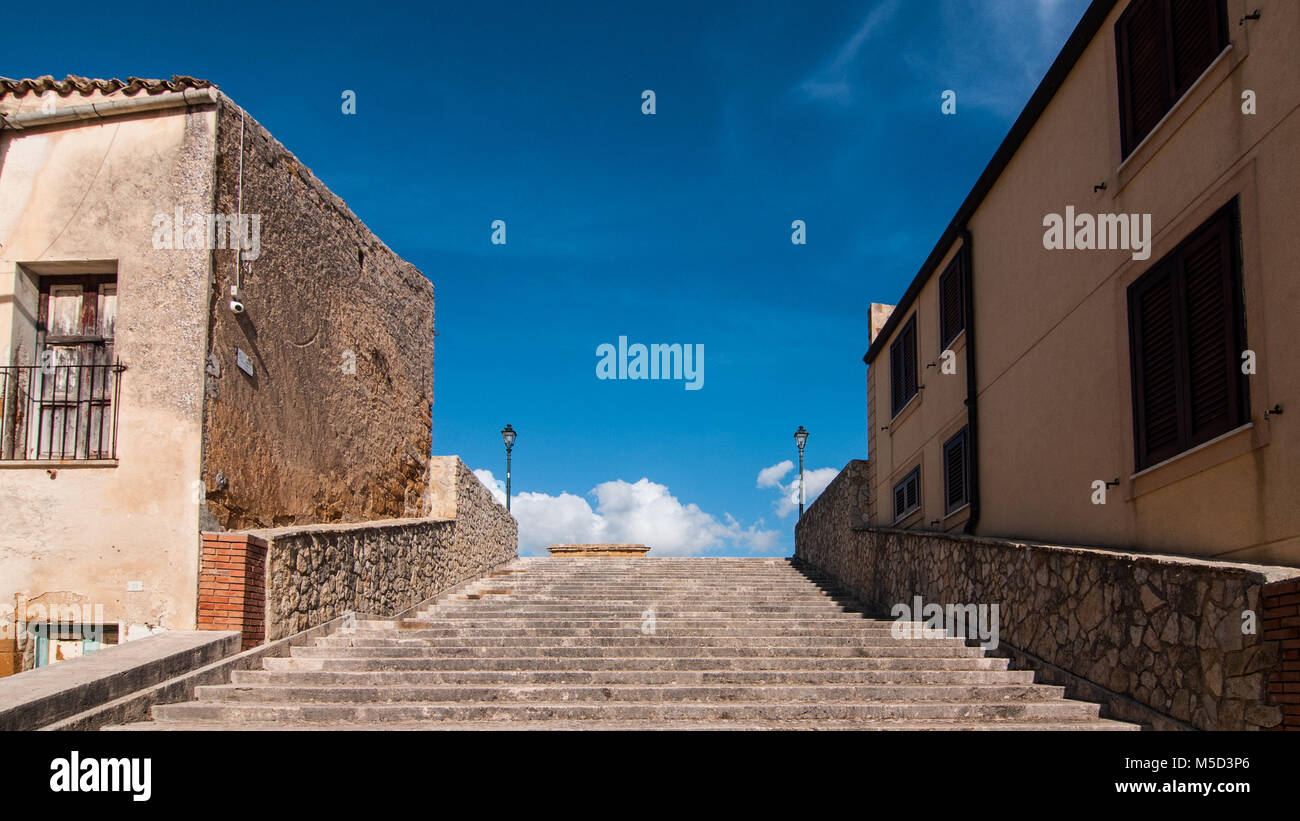 A view of the village of Sambuca di Sicilia, Italy. Sambuca di Sicilia ...
