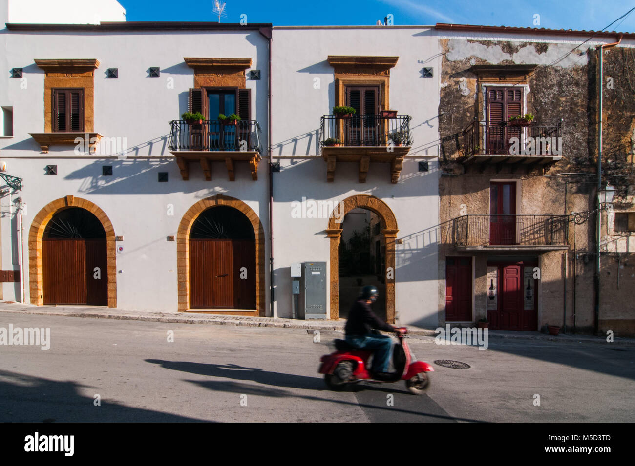 A view of the village of Sambuca di Sicilia, Italy. Sambuca di Sicilia ...