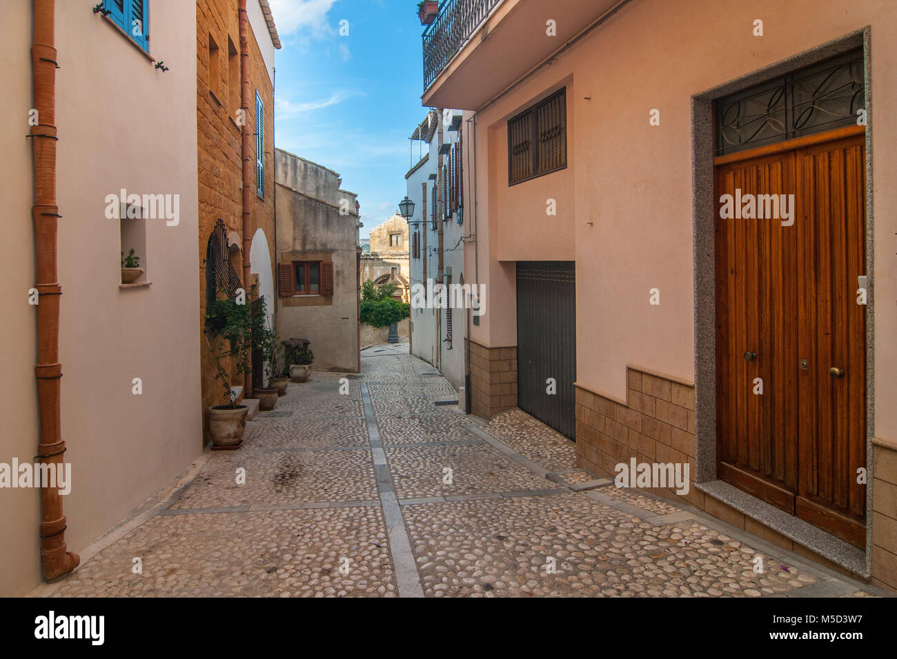 A view of the village of Sambuca di Sicilia, Italy. Sambuca di Sicilia ...