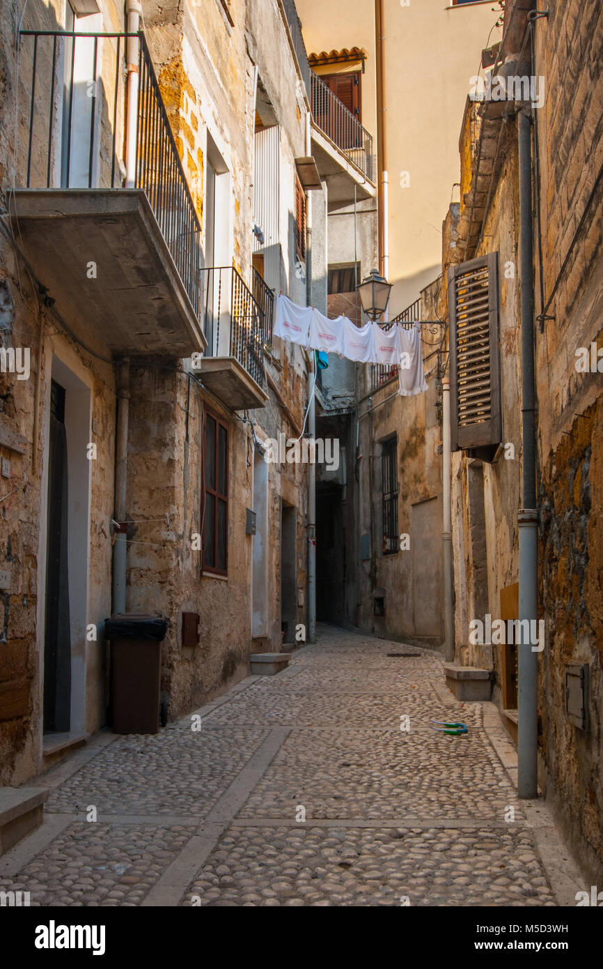 A view of the village of Sambuca di Sicilia, Italy. Sambuca di Sicilia ...