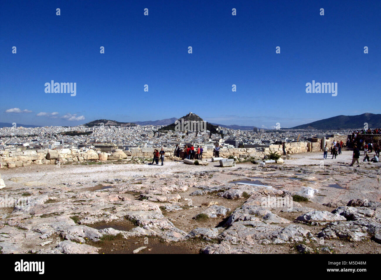 The view of Lycabettus Hill from Acropolis Stock Photo - Alamy