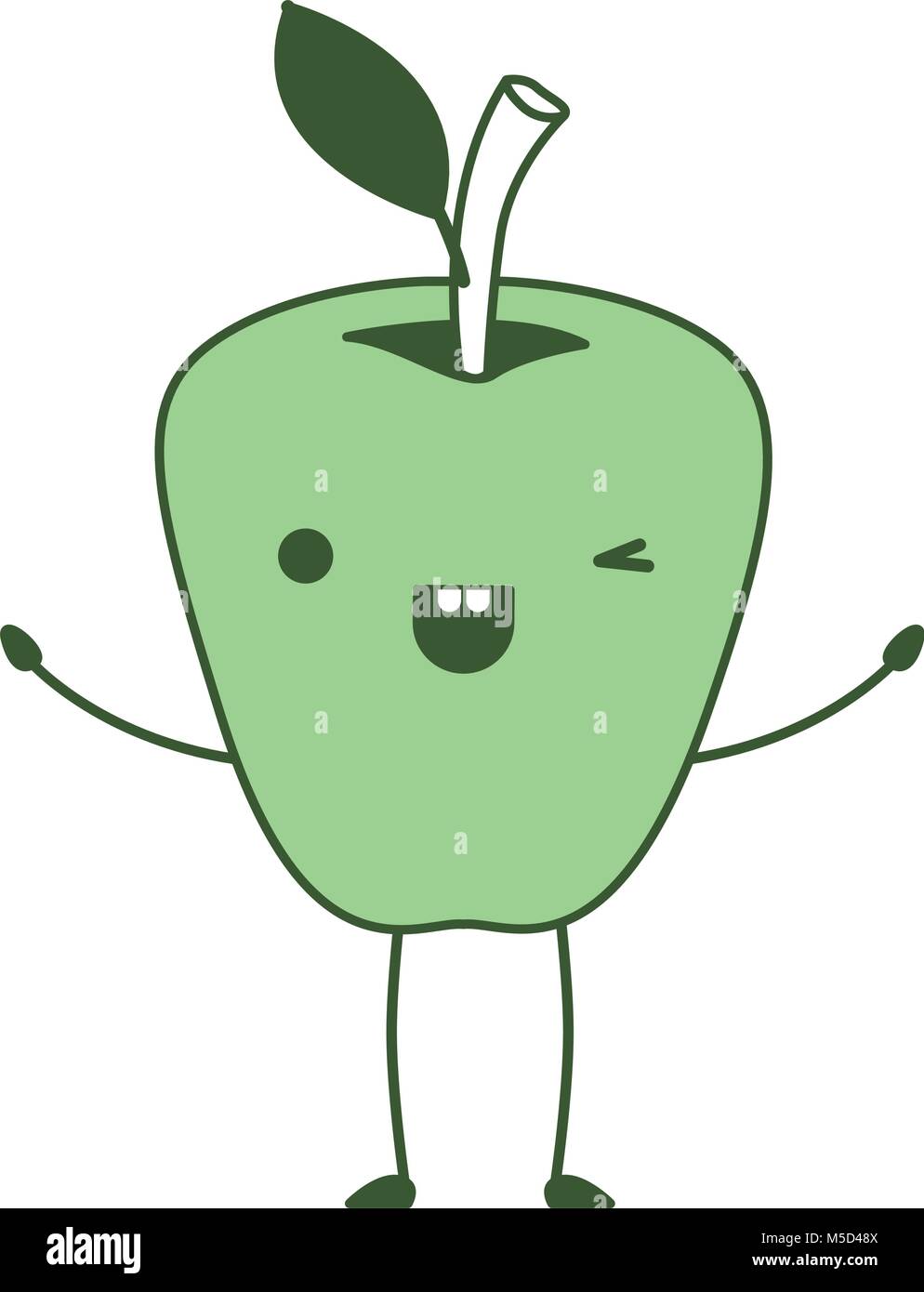 apple comic character fresh fruit icon Stock Vector Image & Art - Alamy