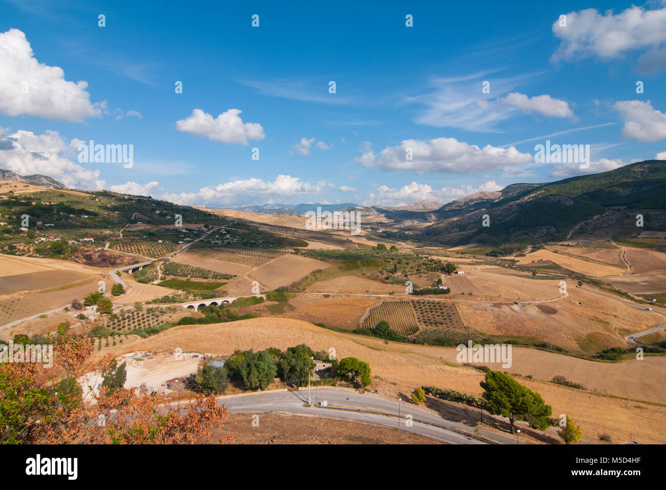 A view of the village of Sambuca di Sicilia, Italy. Sambuca di Sicilia ...