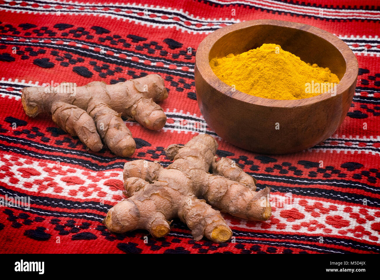 Turmeric (Curcuma longa) is a tropical plant in the same family as ...