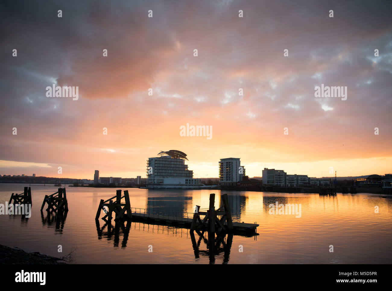 Cardiff bay at dawn hi-res stock photography and images - Alamy