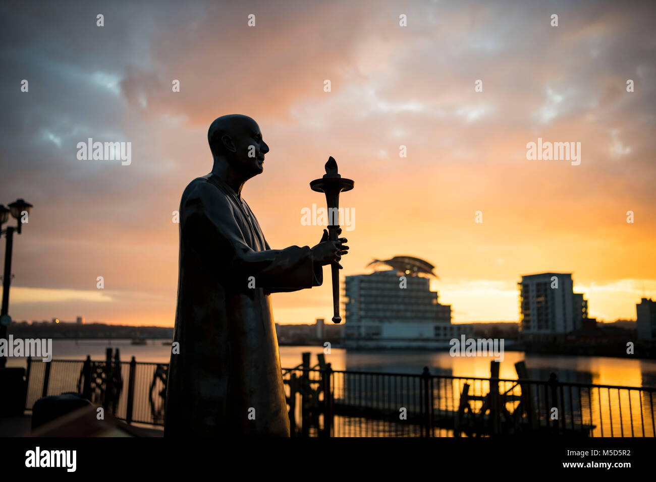 Cardiff bay sunset in hi-res stock photography and images - Alamy