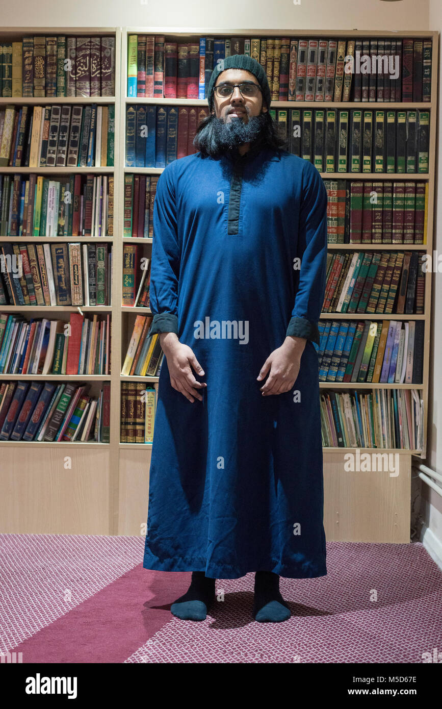 a muslim cleric stands in a mosque in brighton for a. portrait Stock ...