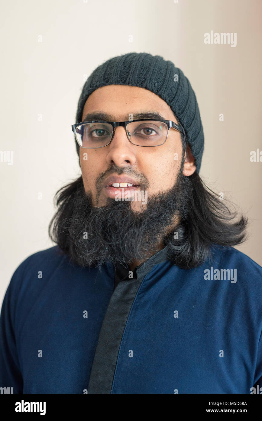 a muslim cleric stands in a mosque in brighton for a. portrait Stock ...