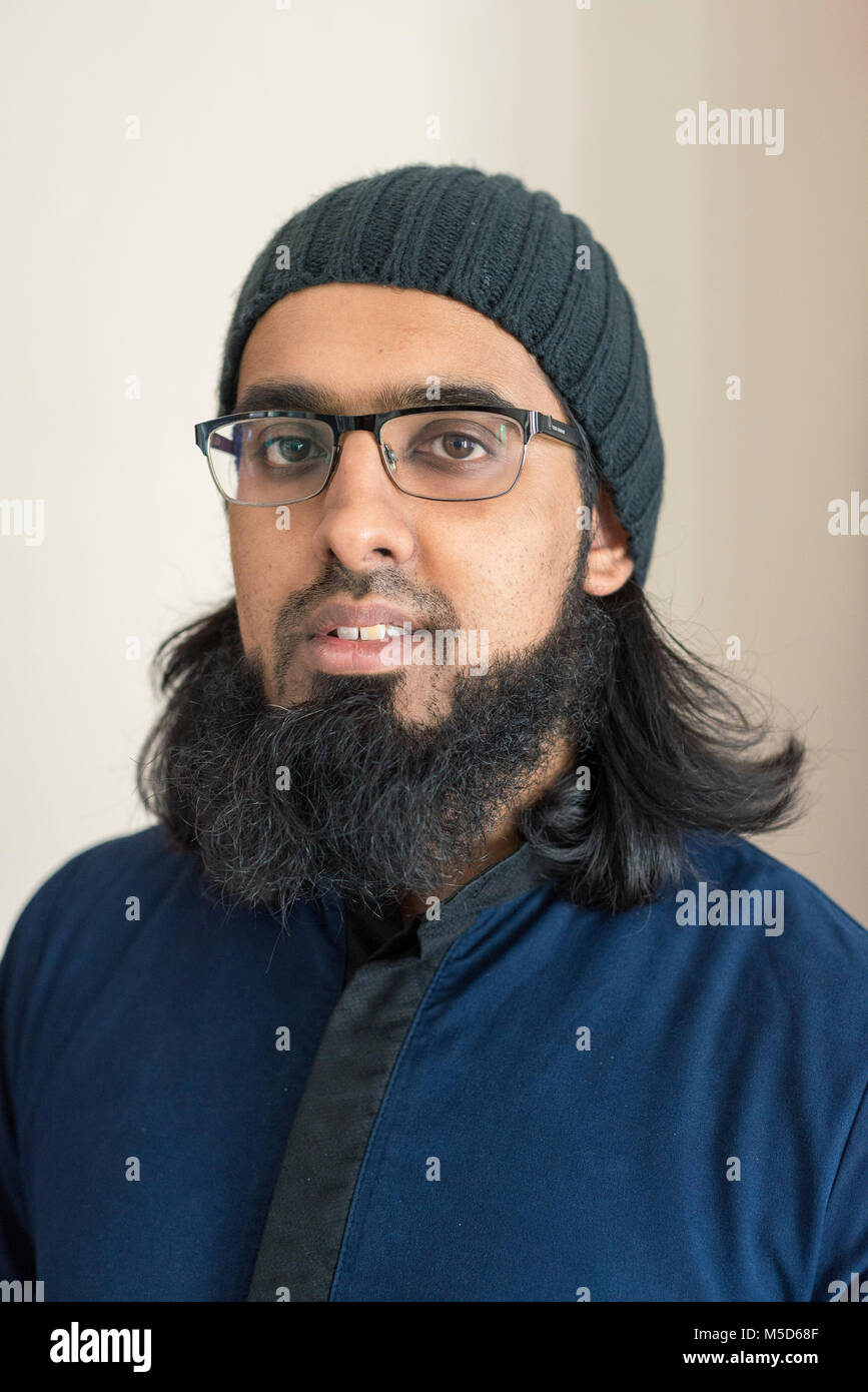 a muslim cleric stands in a mosque in brighton for a. portrait Stock ...