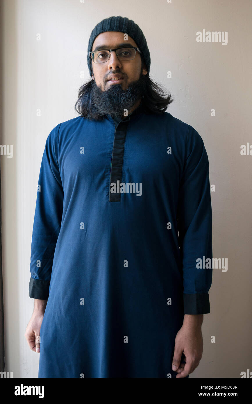a muslim cleric stands in a mosque in brighton for a. portrait Stock ...