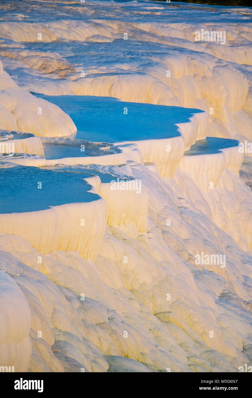 Terraced travertine thermal pools, Pamukkale, UNESCO World Heritage ...