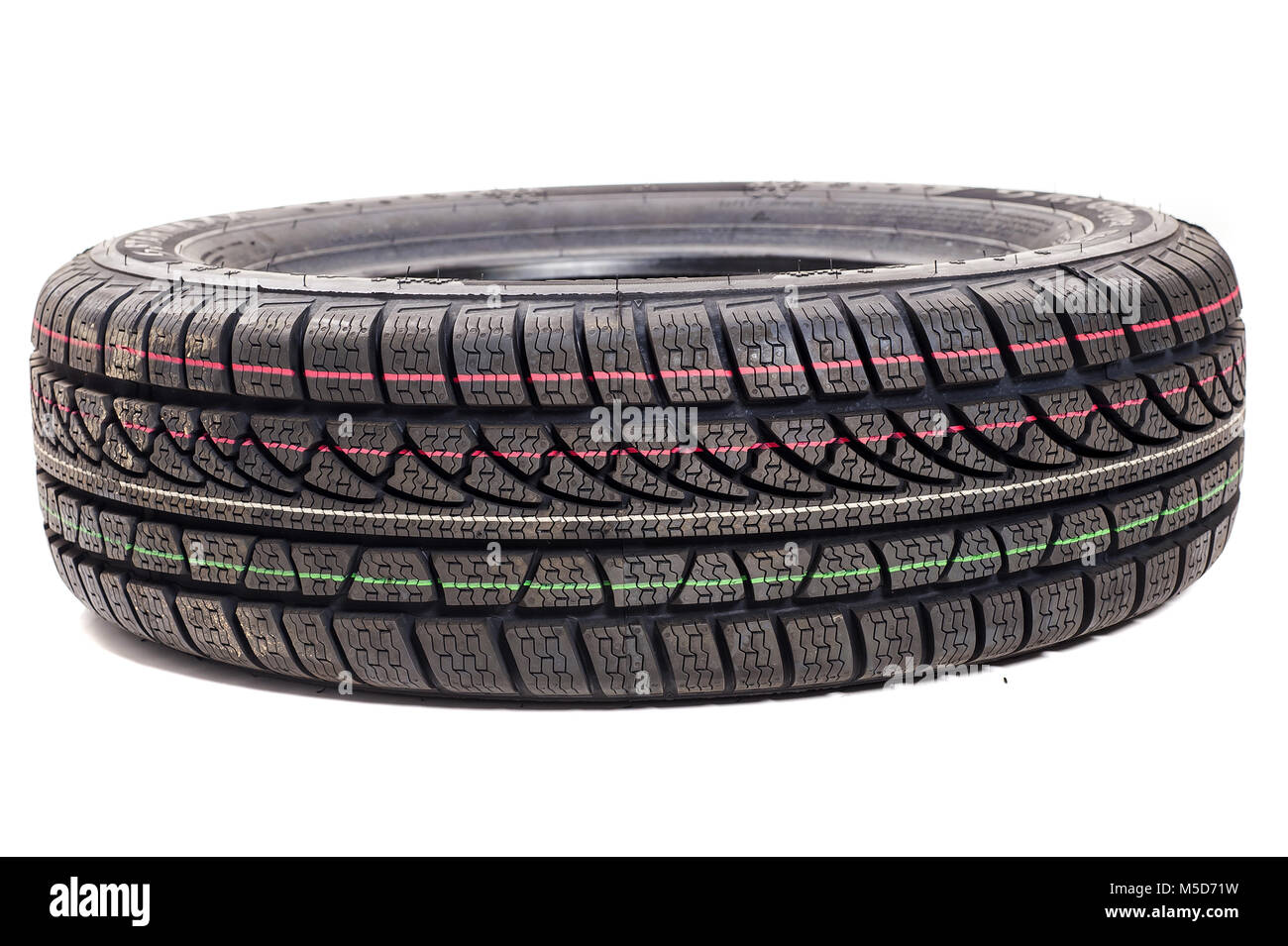 automobile wheel new black tyre for winter car driving isolated on ...