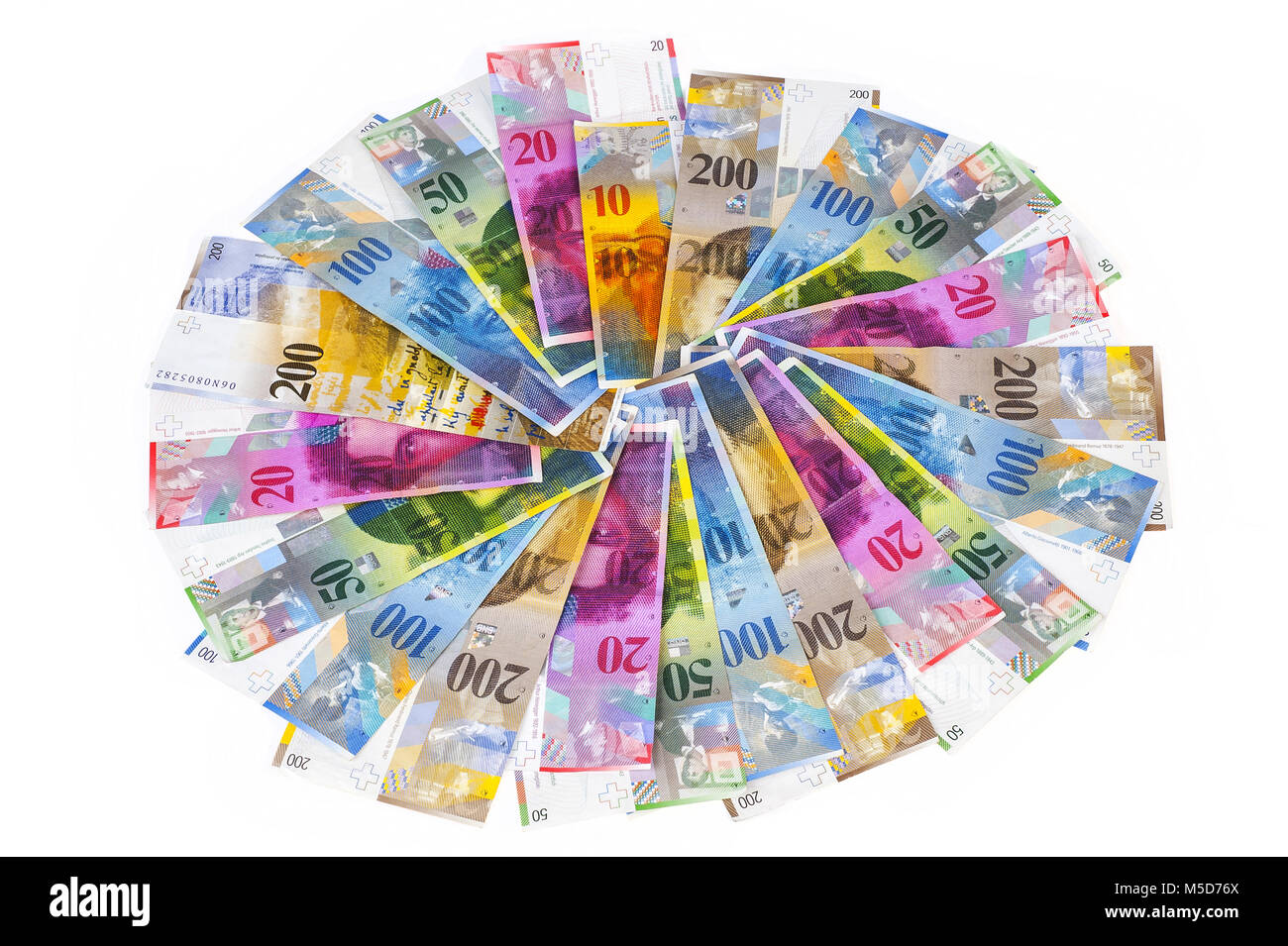 Franc banknote Cut Out Stock Images & Pictures - Alamy