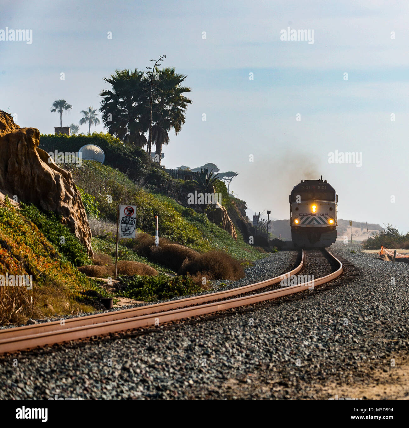 coaster train north county transit division between oceanside and san diego Stock Photo - Alamy