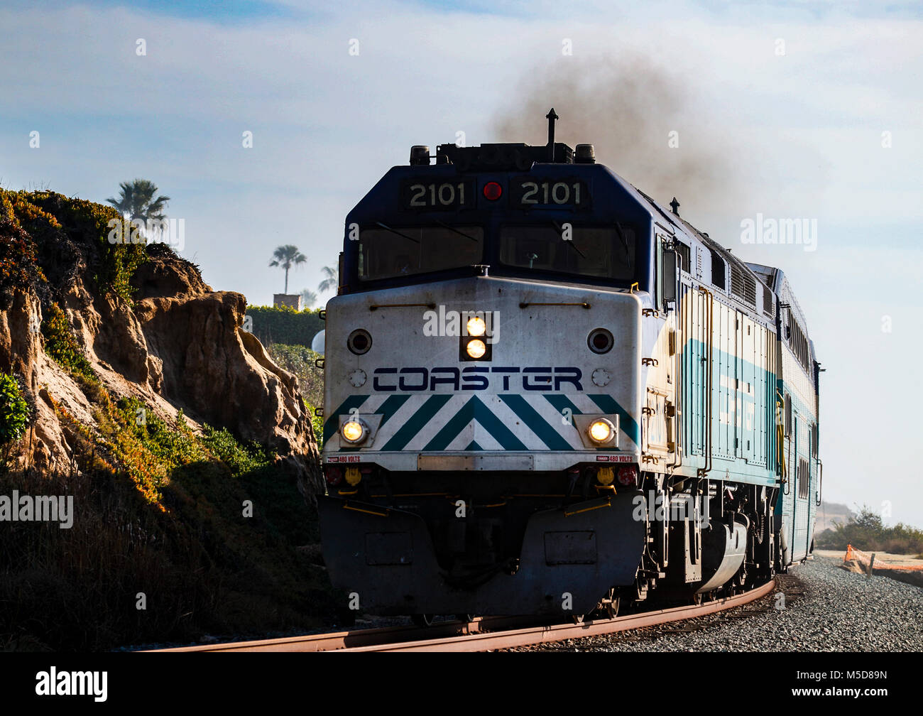 coaster train north county transit division between oceanside and san diego Stock Photo - Alamy
