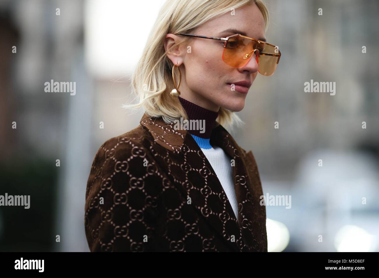 Blogger Viktoria Rader attending the Alberta Ferretti show during Milan ...