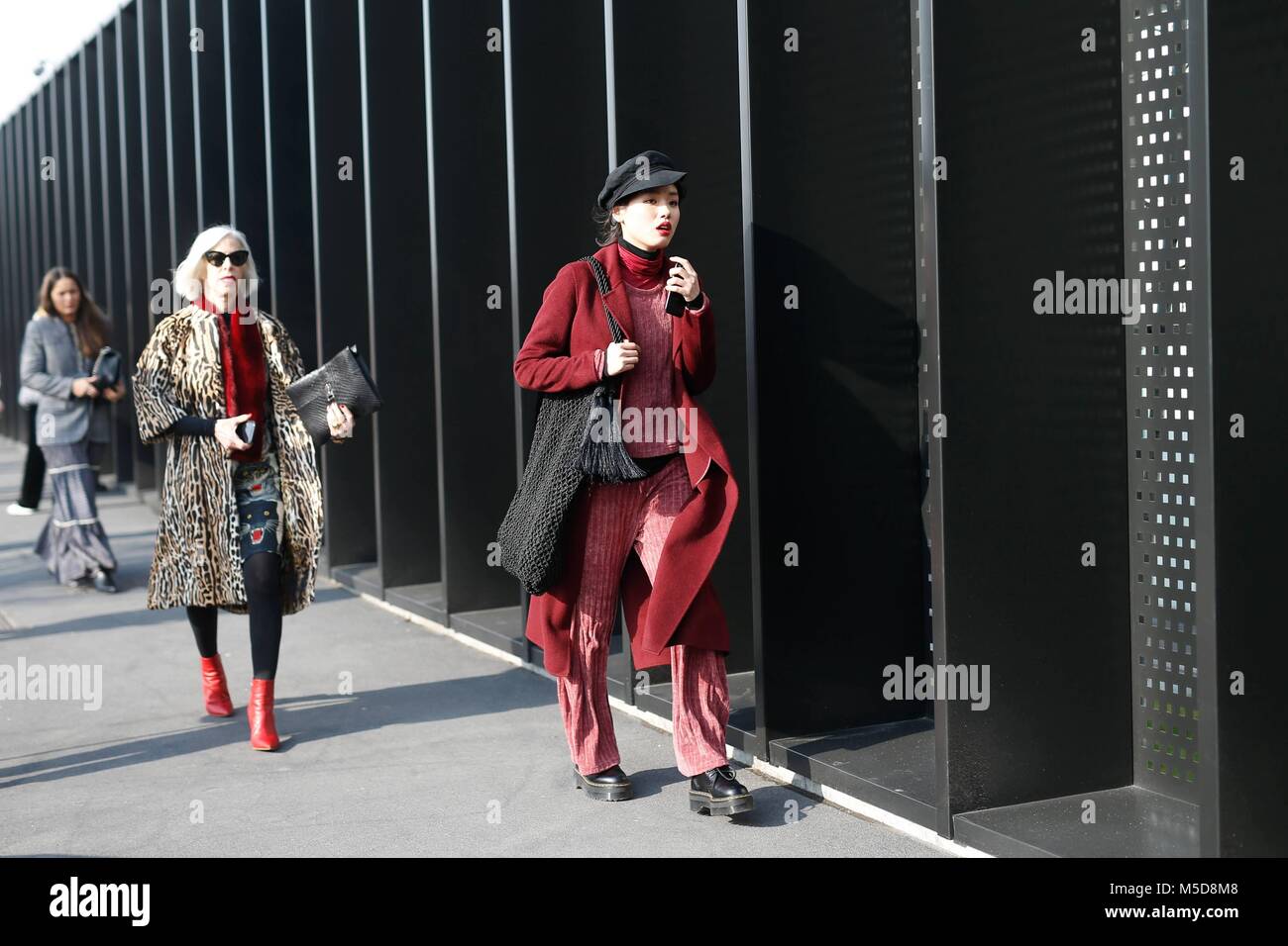 A chic showgoer attending the Gucci show during Milan Fashion Week ...