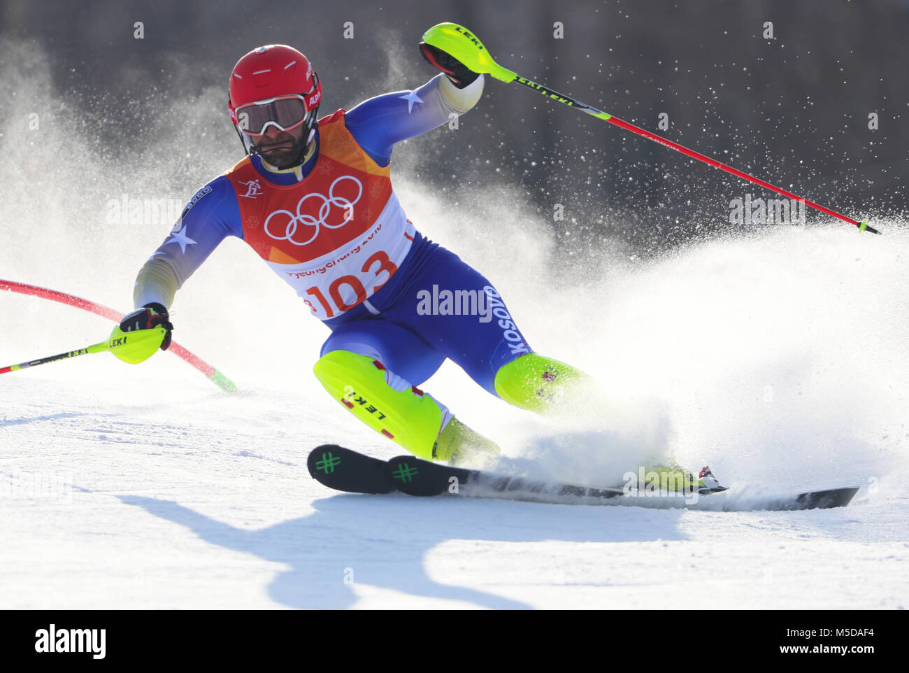 Pyeongchang, South Korea. 22 February, 2018. Olympics, Alpine Skiing ...